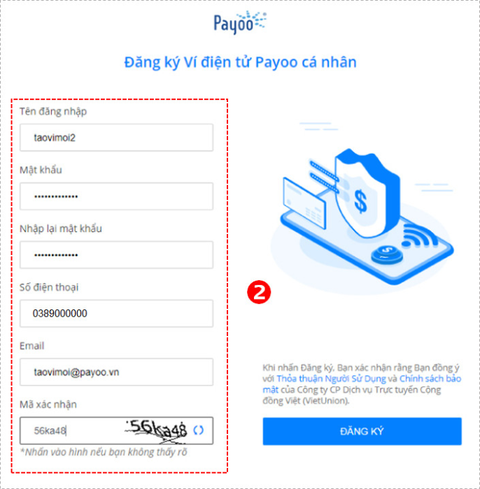 Payoo - Hướng dẫn đăng ký Ví